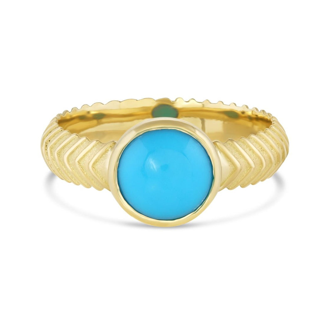 Turquoise Cab Ring - 18k Gold + Sleeping Beauty Turquoise – KMJ