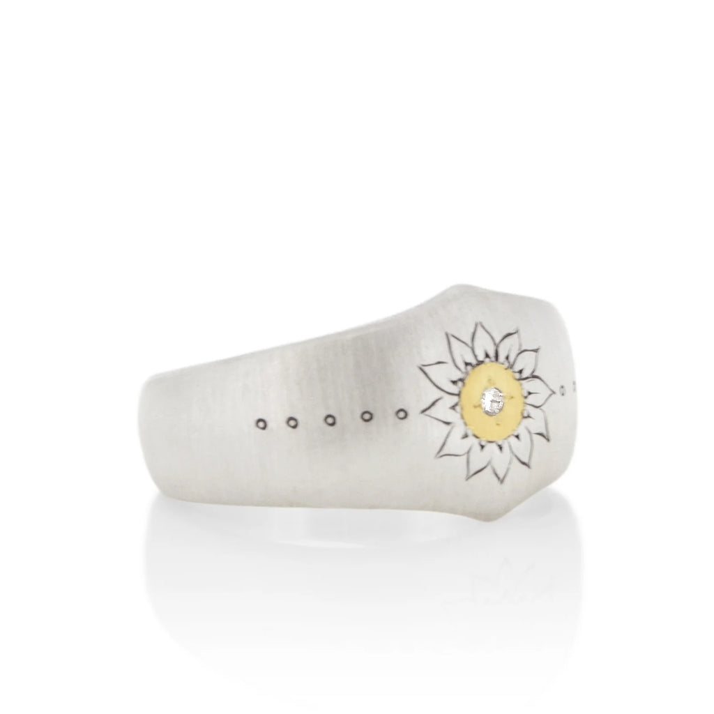 Soleil Ring - Sterling Silver + Diamond – KMJ