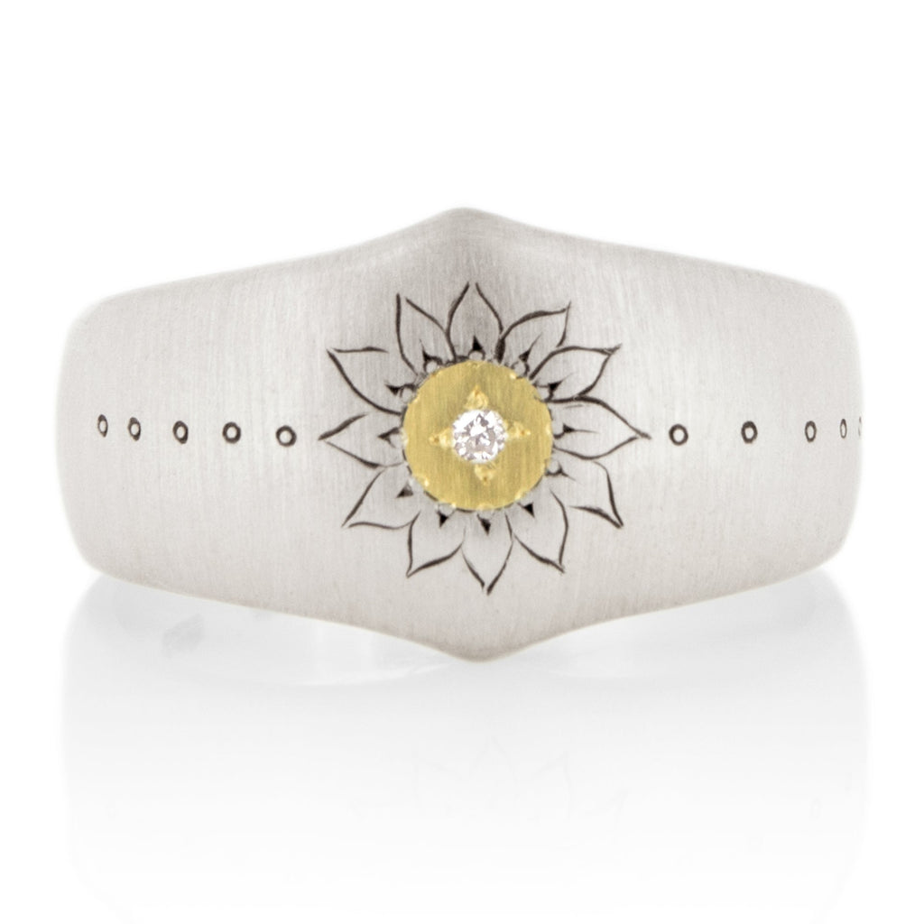 Soleil Ring - Sterling Silver + Diamond – KMJ