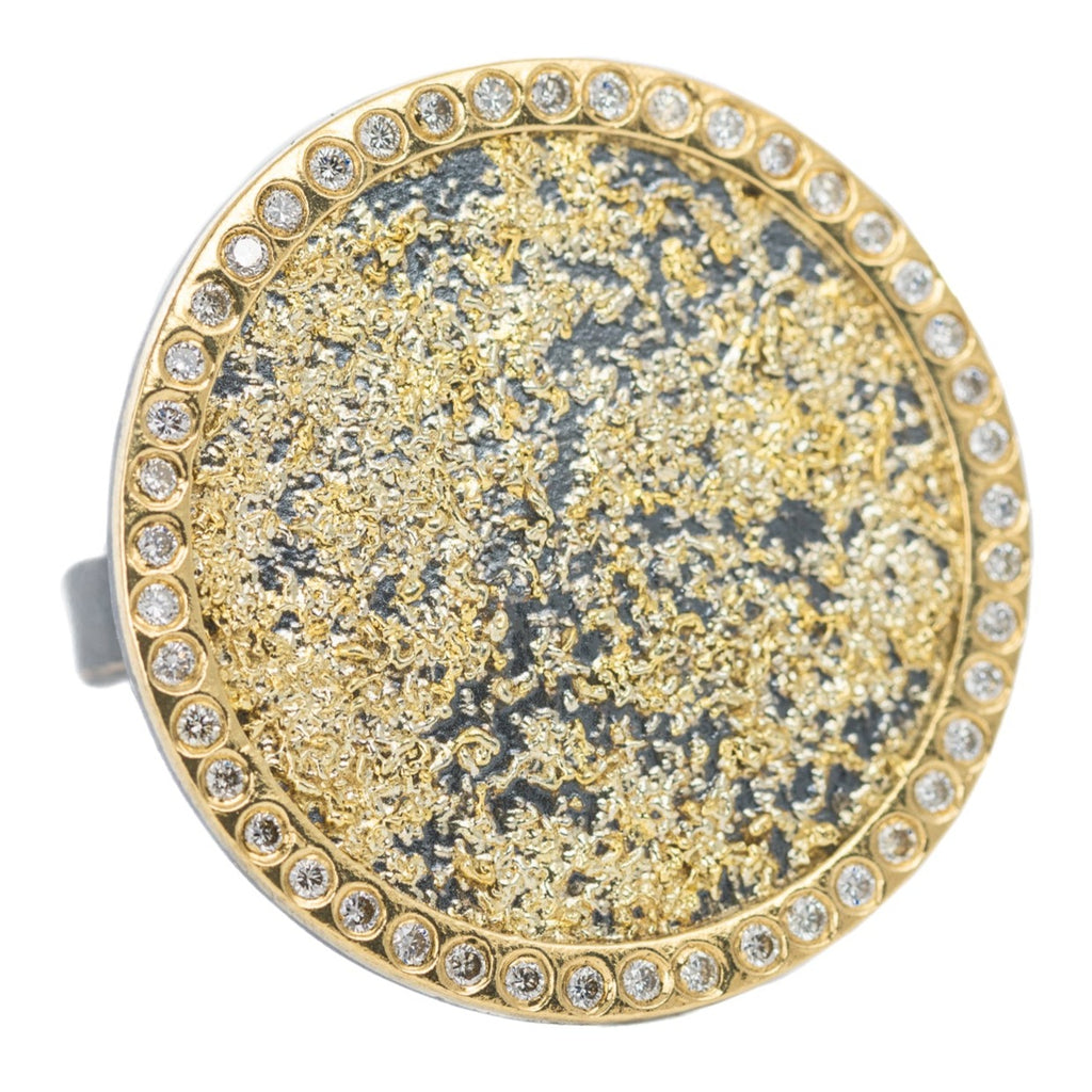 Sol Burst Ring - Statement 22k/18k Gold + Diamond Ring – KMJ